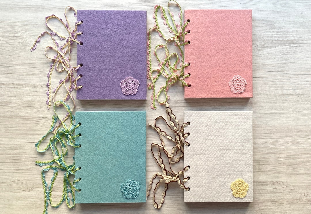 Crochet Binding, Handmade Sketchbook For; Watercolor, Acrylic and ...