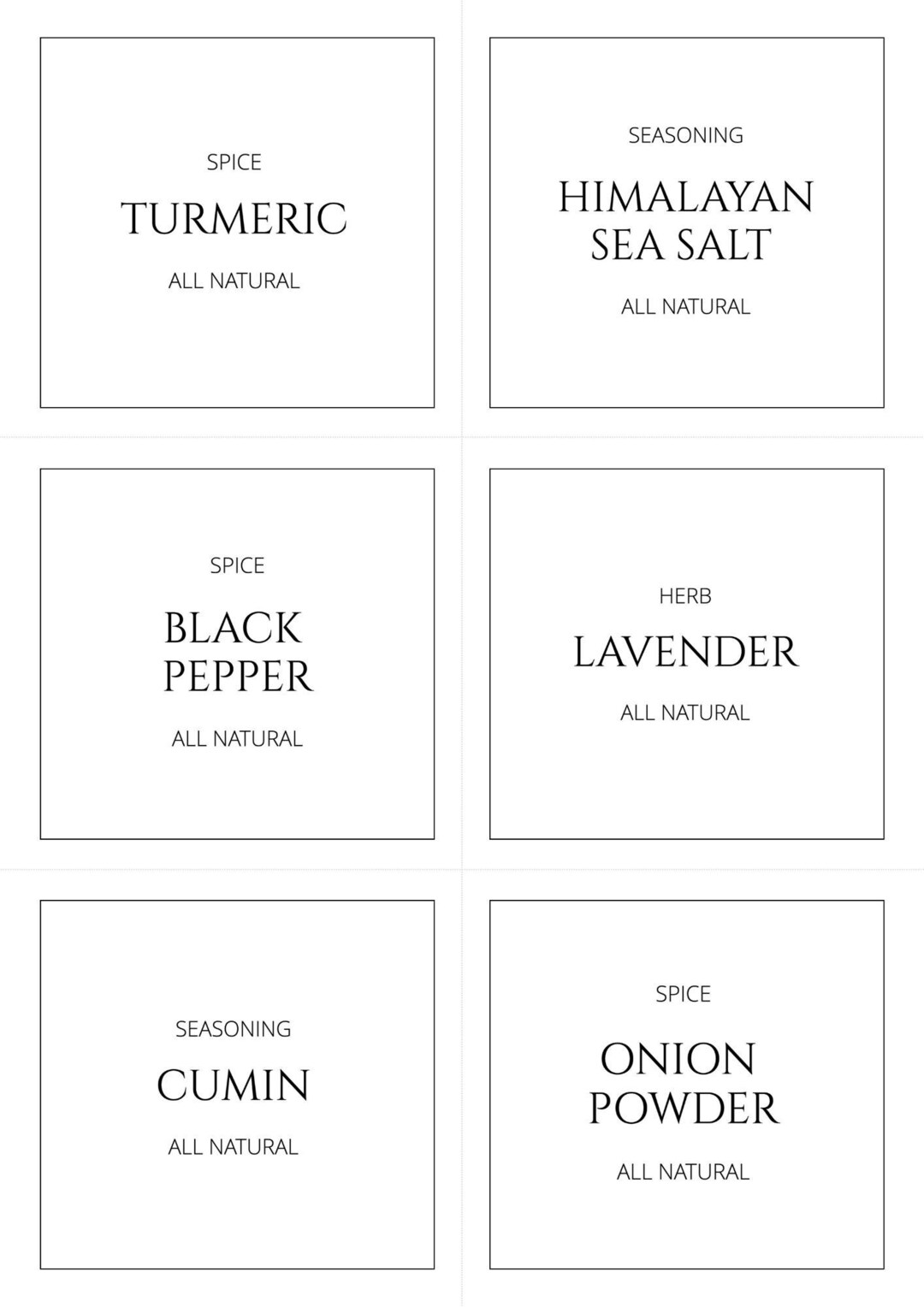 Minimalist Pantry Labels for Kitchen Organization, Custom Labels for ...