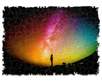 Wooden Starry Night Puzzle - Etsy