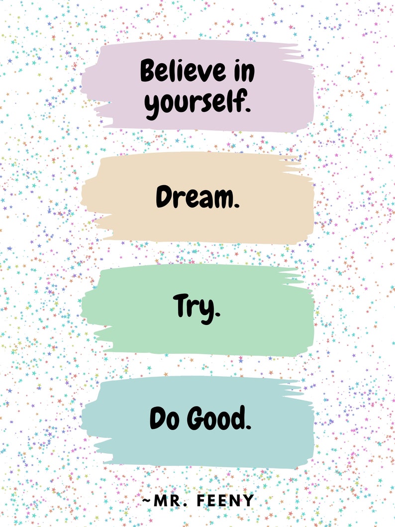 Believe in Yourself Poster - Etsy