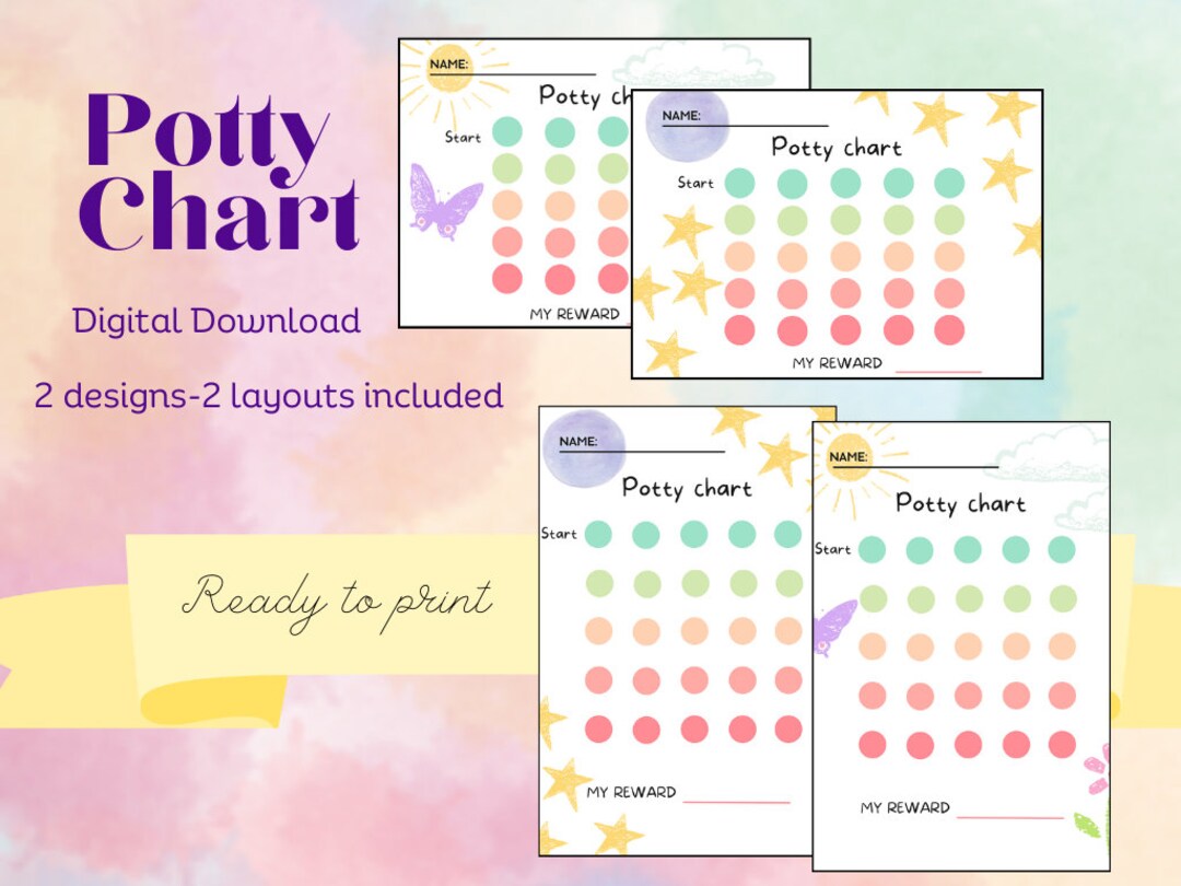 Printable Potty Training Chart | Digital Instant Download | Potty ...