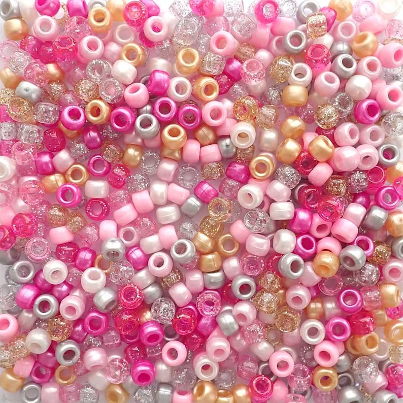 Princess Theme Pony Beads Made in USA 6x9mm Plastic Craft - Etsy