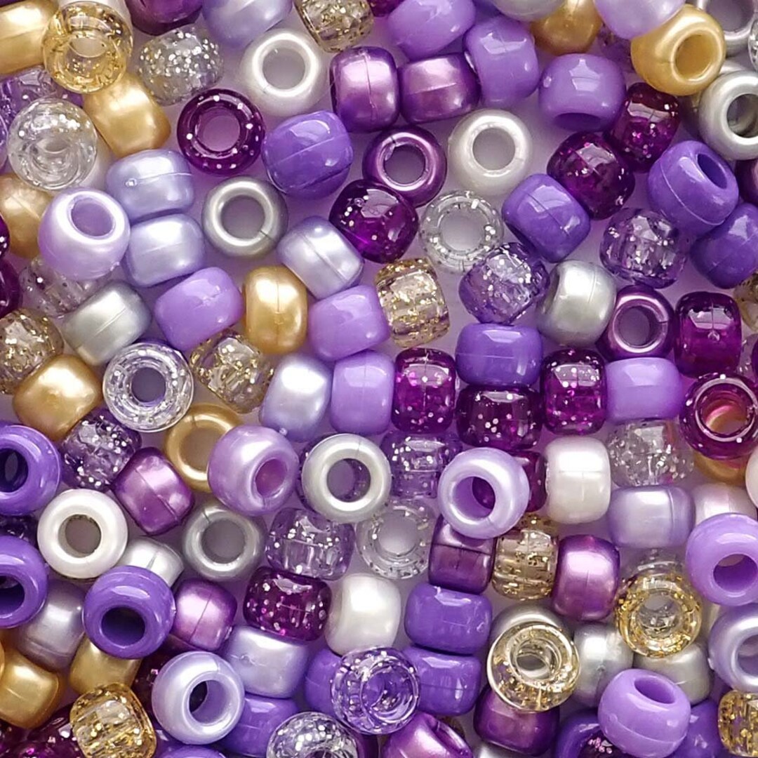 Princess Theme Pony Beads Made in USA, 6x9mm Plastic Craft Beads for ...