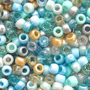 Princess Theme Pony Beads Made in USA, 6x9mm Plastic Craft Beads for ...