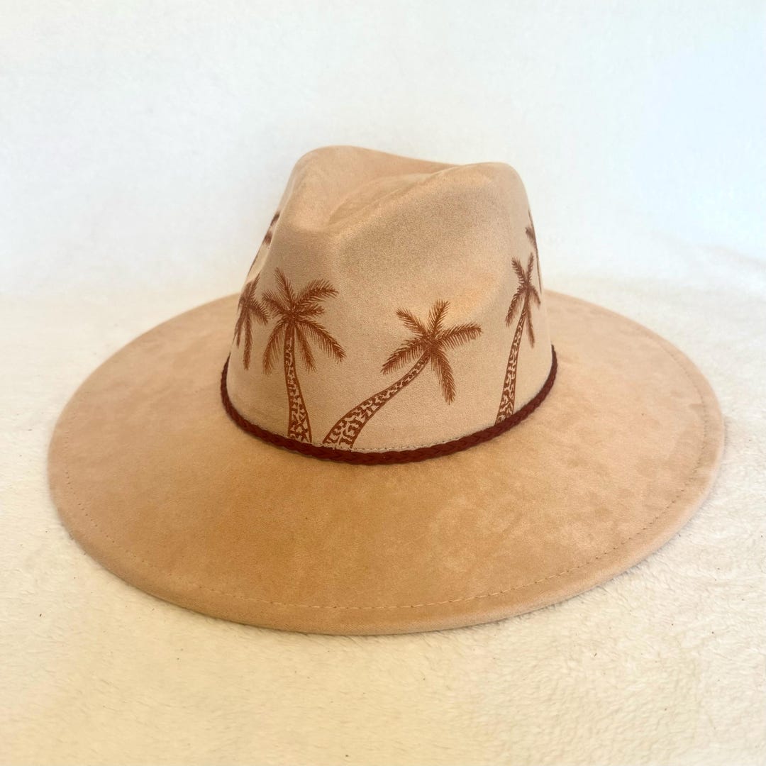 Palm Tree Hat, Palm Tree Design, Beach Hat, Hat With Palm Trees ...