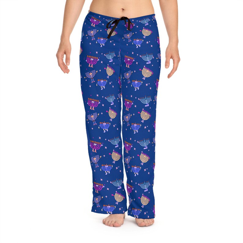 Chanukah Menorah Pajama Pants, Hanukkah Gift for Her, Jewish Holiday ...