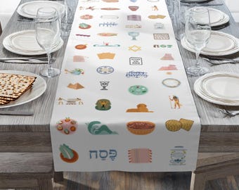 Passover Table Runner, Seder Plate Decoration, Matzah, Passover ...