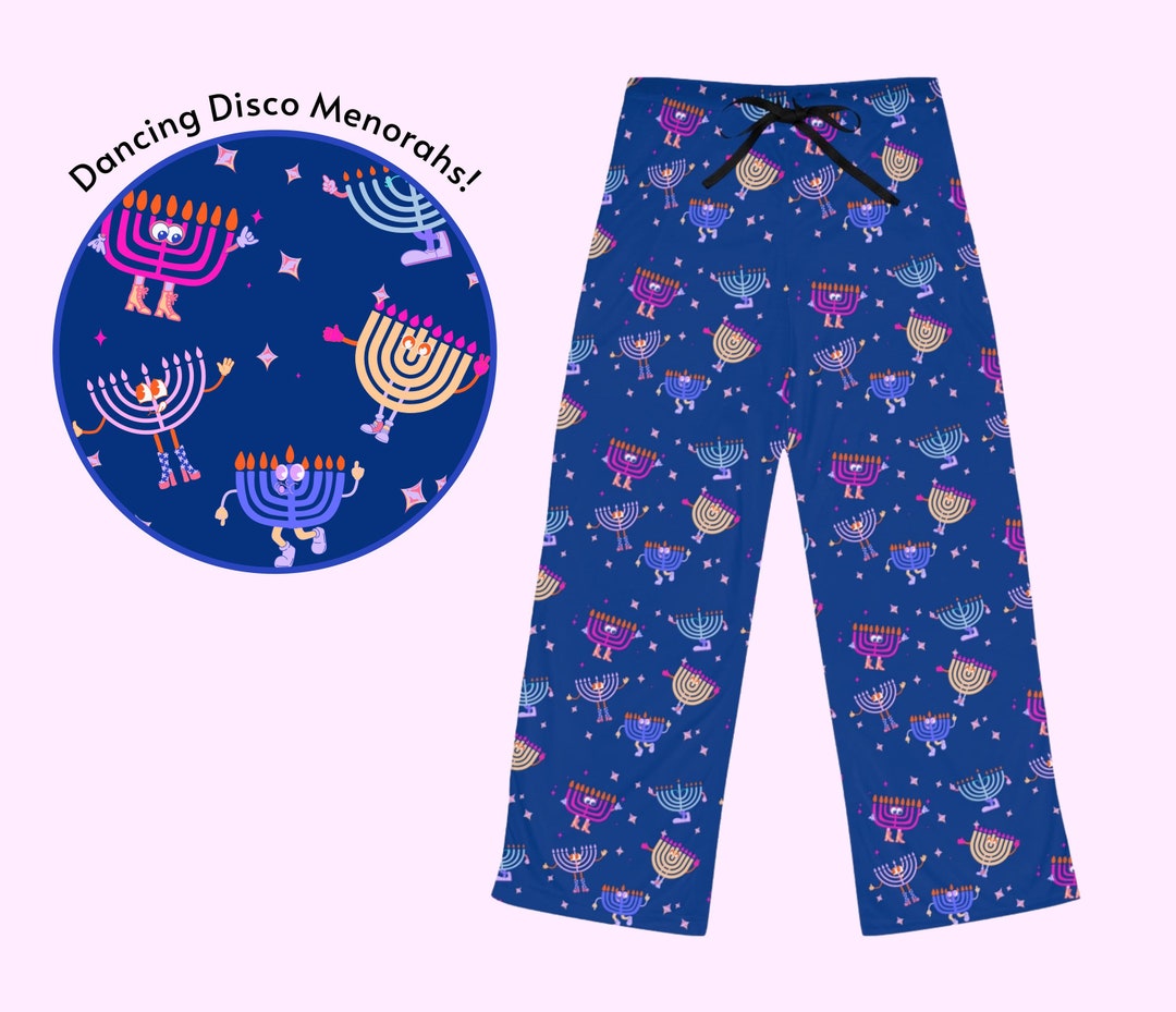 Chanukah Menorah Pajama Pants, Hanukkah Gift for Her, Jewish Holiday ...