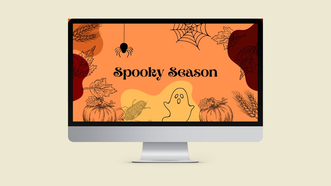 Spooky Season Desktop Background - Etsy