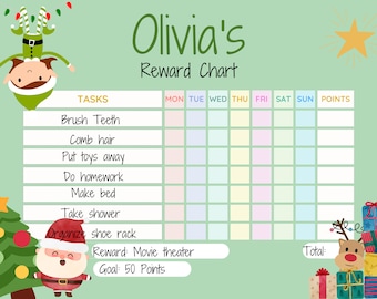 Christmas Behavior Chart - Etsy