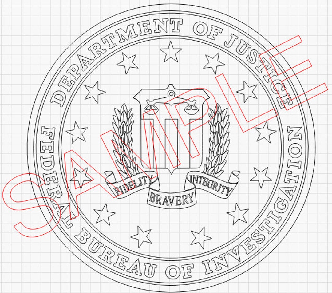 FBI Federal Bureau of Investigation Dept of Justice Logo Seal SVG DXF ...