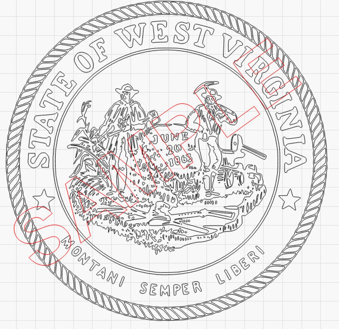 West Virginia State Seal SVG AI DXF Files Suitable for Laser - Etsy