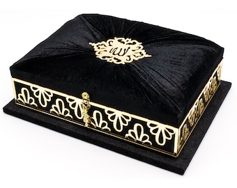 Islamic Gift Set Arabic Quran in Wooden Keepsake Case - Etsy