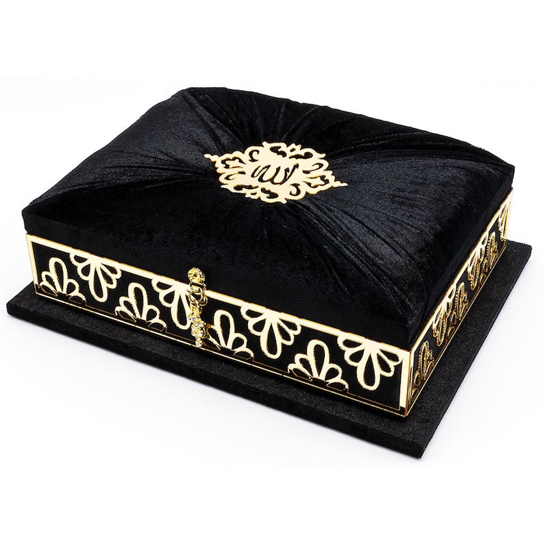 Islamic Gift Set | Velvet Arabic Quran in Keepsake Case - Includes ...