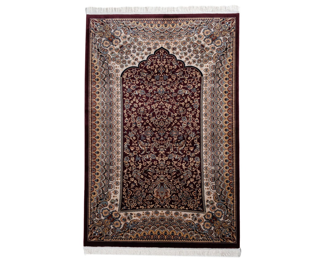 Islamic Prayer Rug Luxury Dense Plush Velvet Carpet Tulip Mat - Etsy