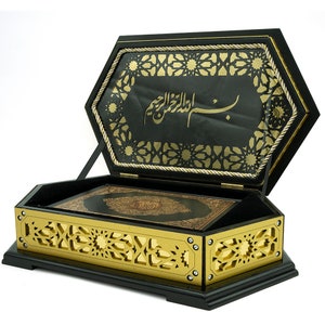 Islamic Gift Set Arabic Quran in Wooden Keepsake Case - Etsy