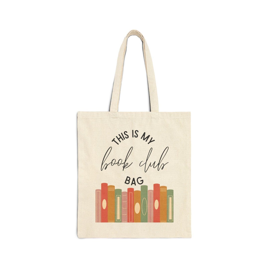 Book Club Tote Bag, Book Lovers Bag, Literary Gift, Library Bookworm ...