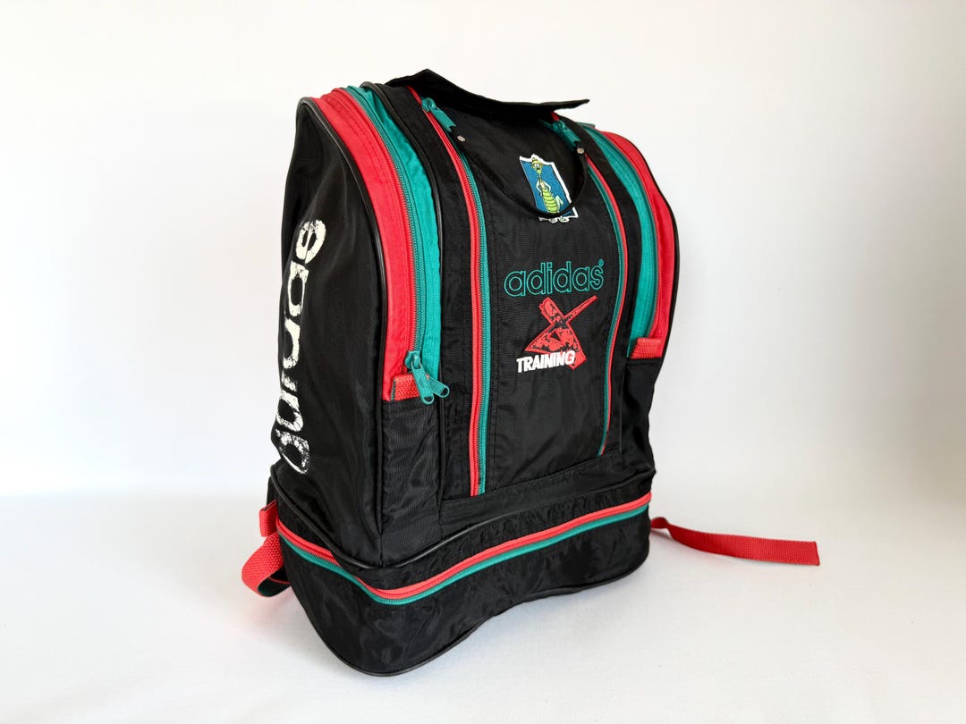 Vintage 1980s Adidas Training Backpack, Black Panel Loading Bag - Etsy