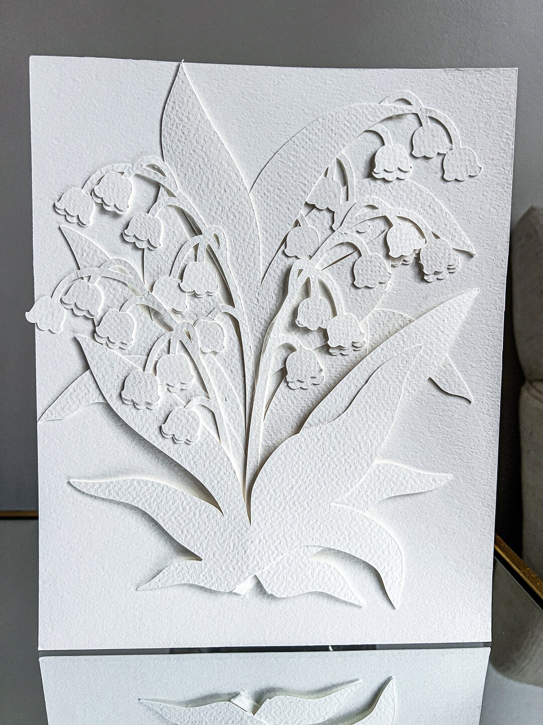 Original 3D Paper Cut Lily of the Valley, Layered Paper Art, Paper Cut ...