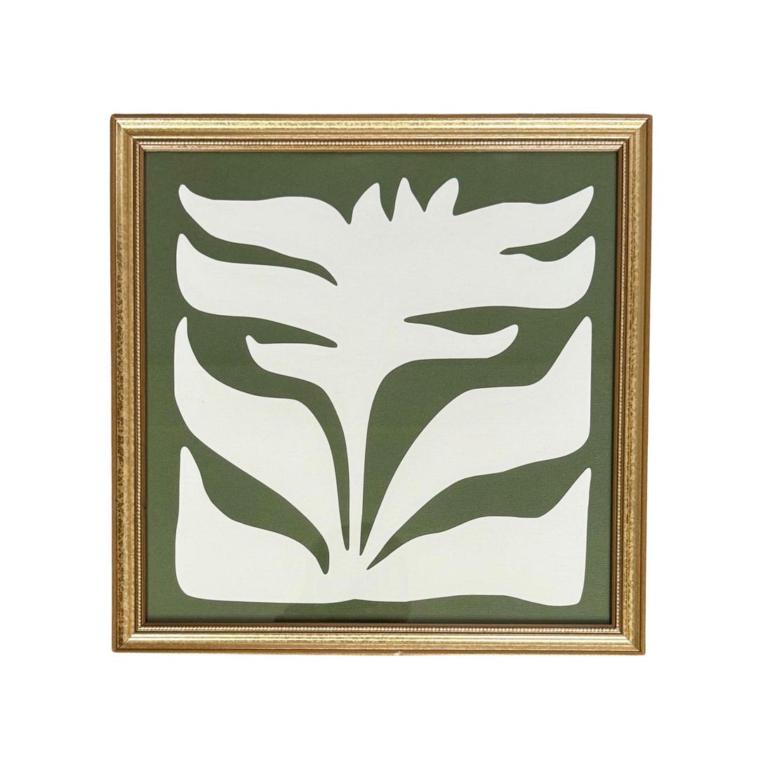 Botanical Paper Cut Art: Abstract Nature Decor, Handmade 8x8 - Etsy