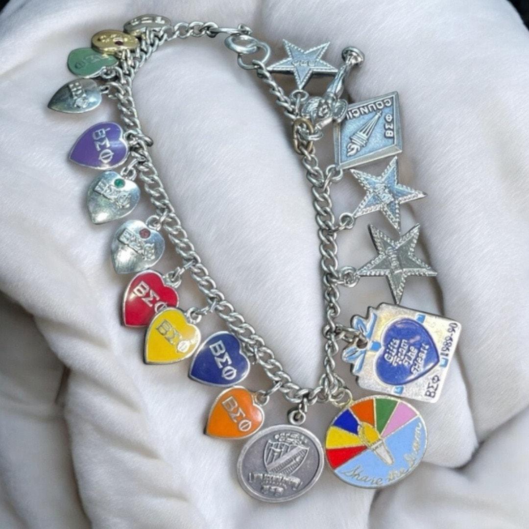 Vintage 925 Sterling 1970s-1980s BEO Beta Sigma Phi Sorority Charm ...