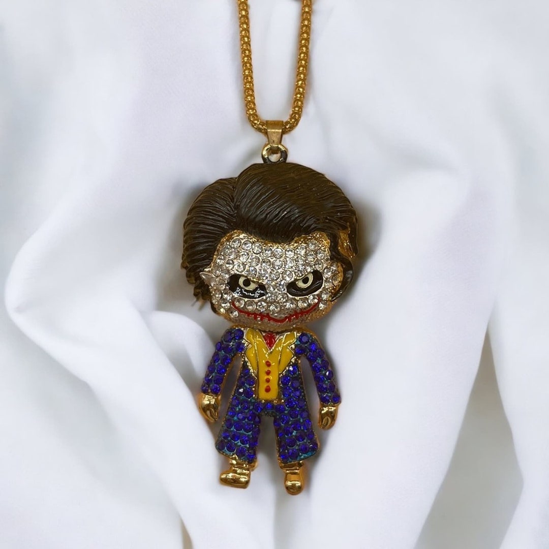 Betsey Johnson Colorful & Gold Tone Marvel the Joker Necklace With ...