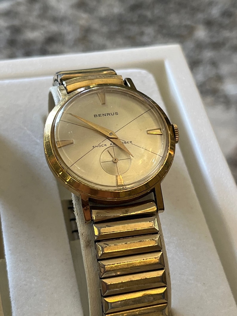 Vintage 1960s Benrus Mens Swiss Made 17jwl Gold Watch (stretch) - Etsy
