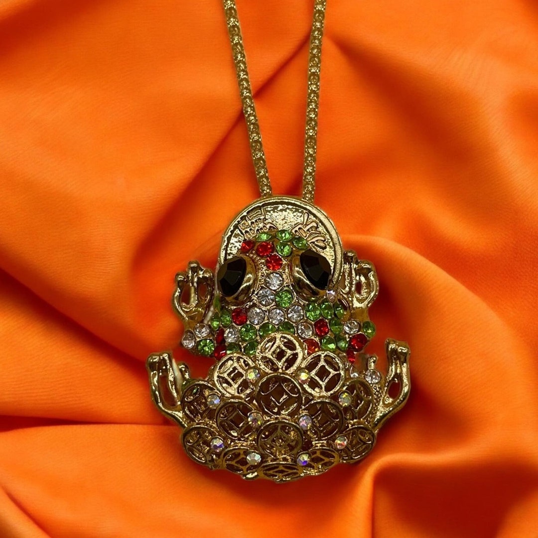 Vintage Betsey Johnson Chinese Good Luck Money Frog Necklace - Etsy