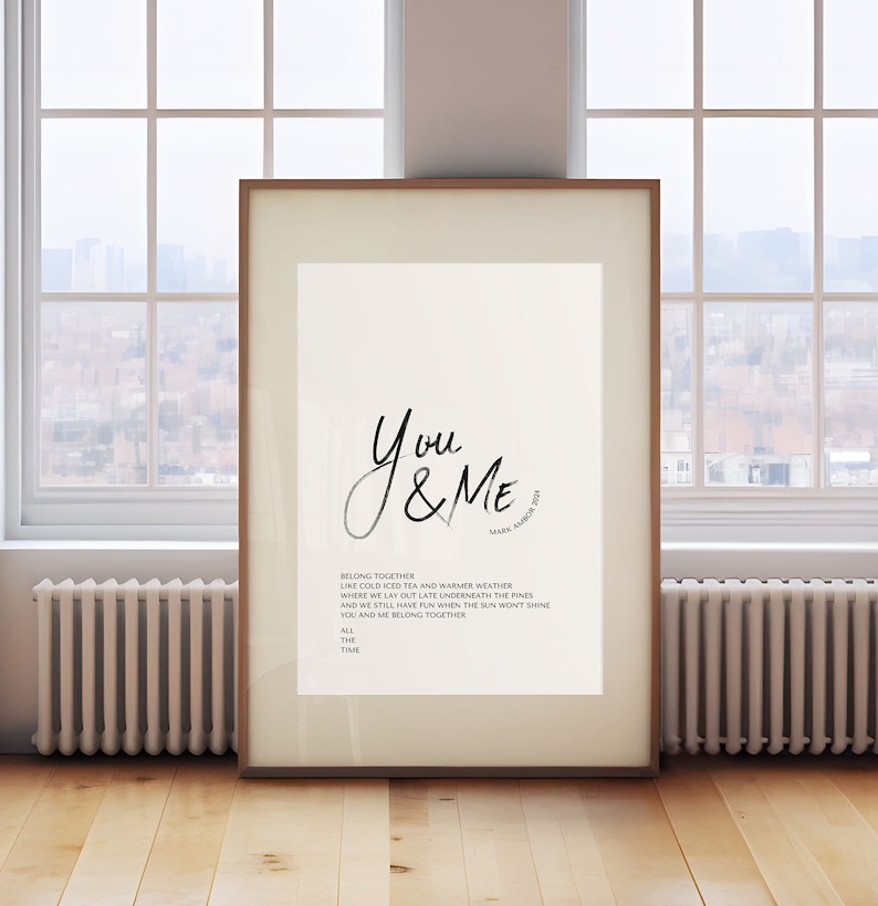 Belong Together | Download | Digital Print | A2 A3 A4 | Lyrics Poster ...