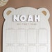 My First Year Teddy Bear Photo Board, Boho Retro One Year of Photo ...