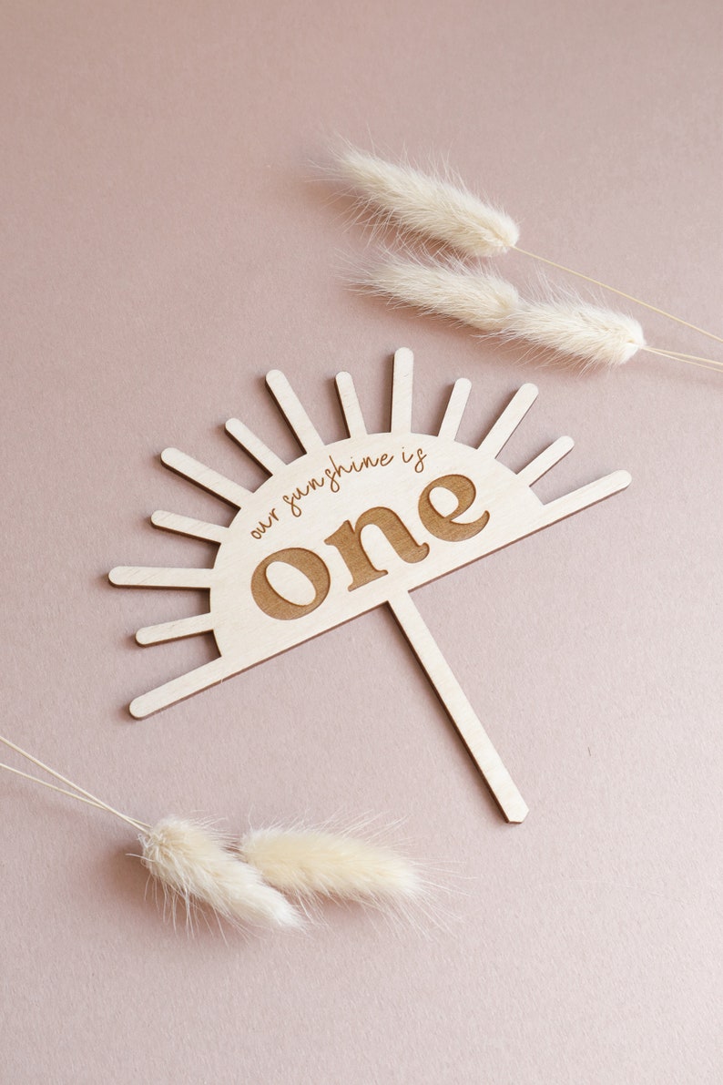 Our Sunshine is One Boho Cake Topper First Trip Around the - Etsy