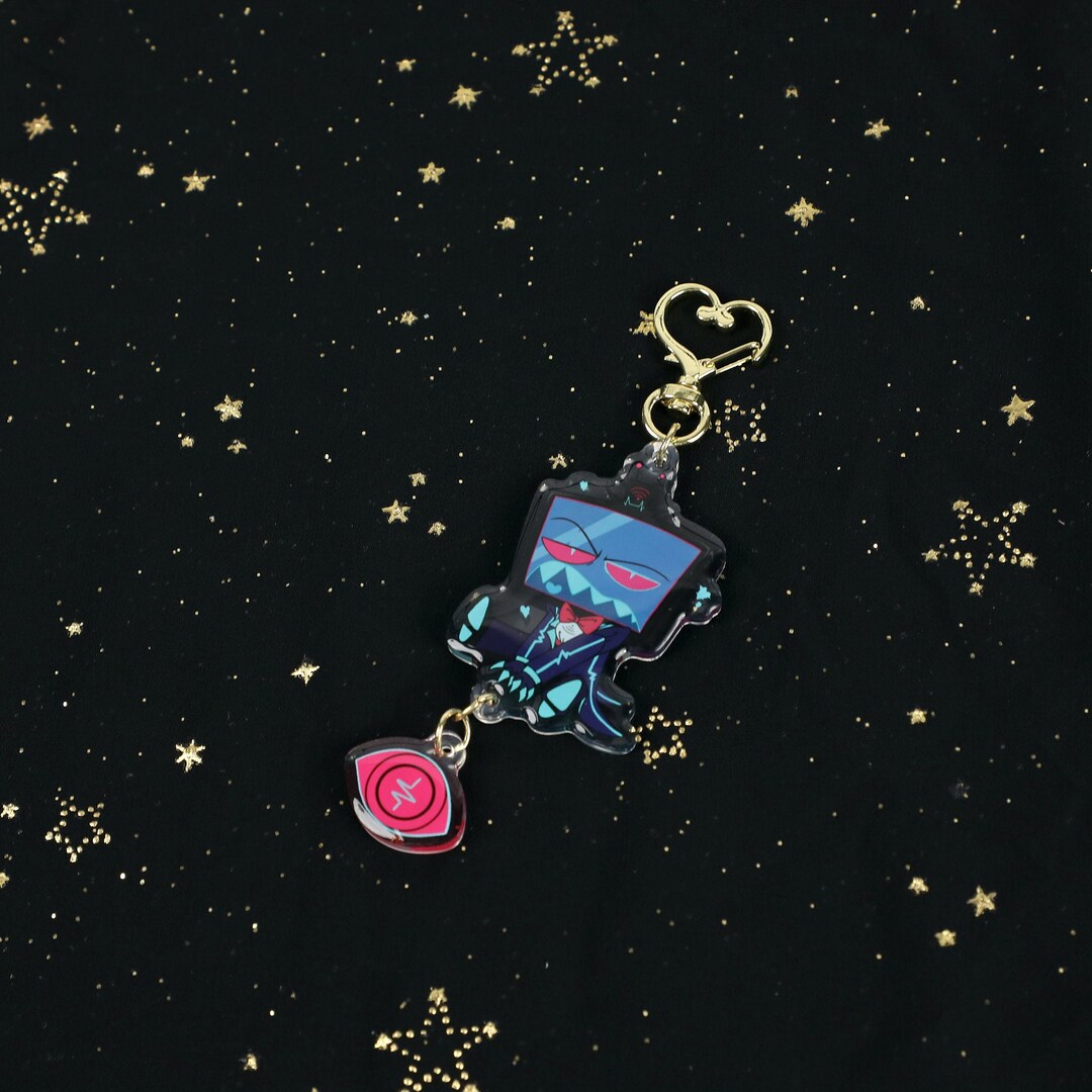 PREORDERS TV Demon Keychain Daggle Charms Retro Tv Head Vibrant ...