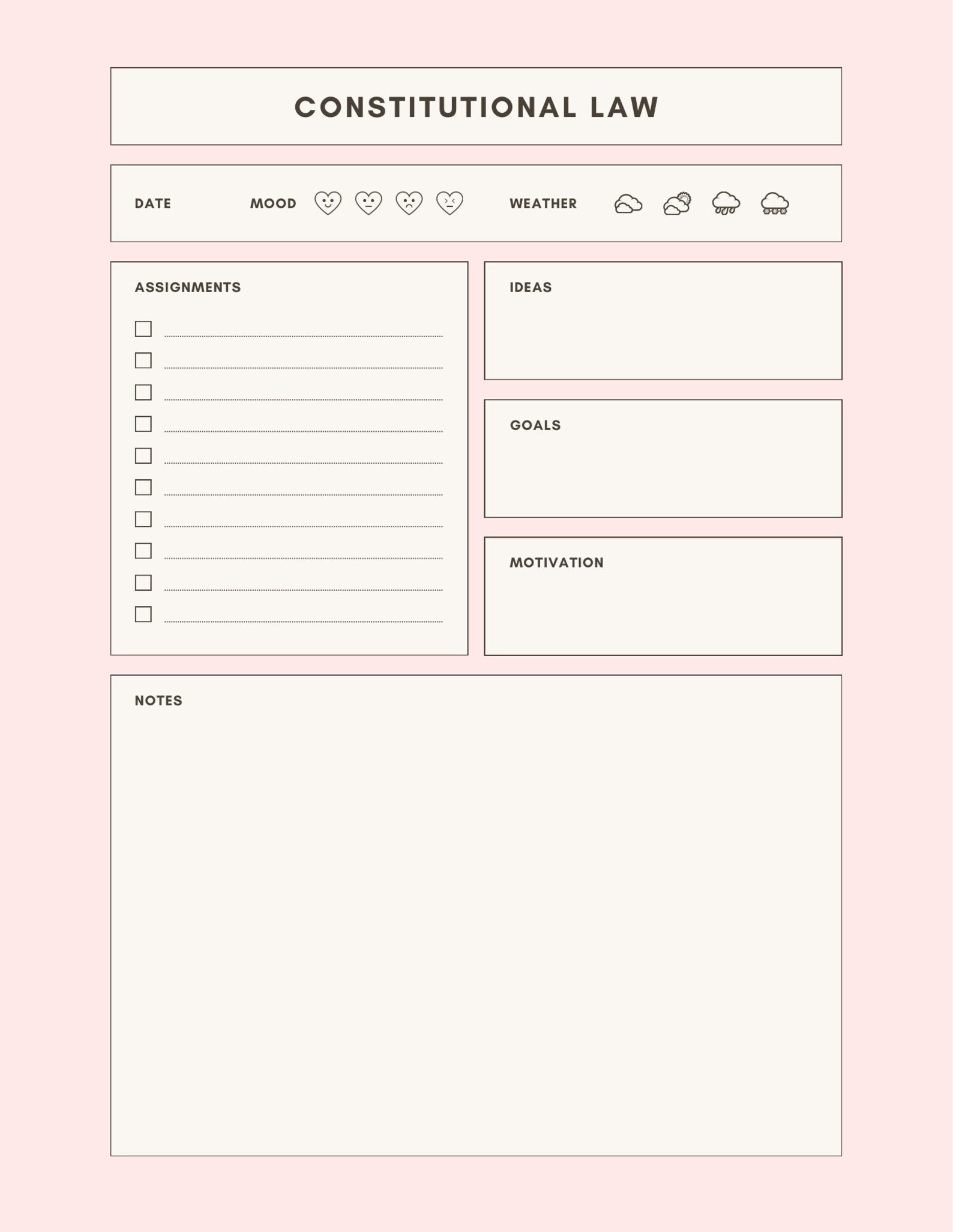 Constitutional Law Study Sheets - Etsy