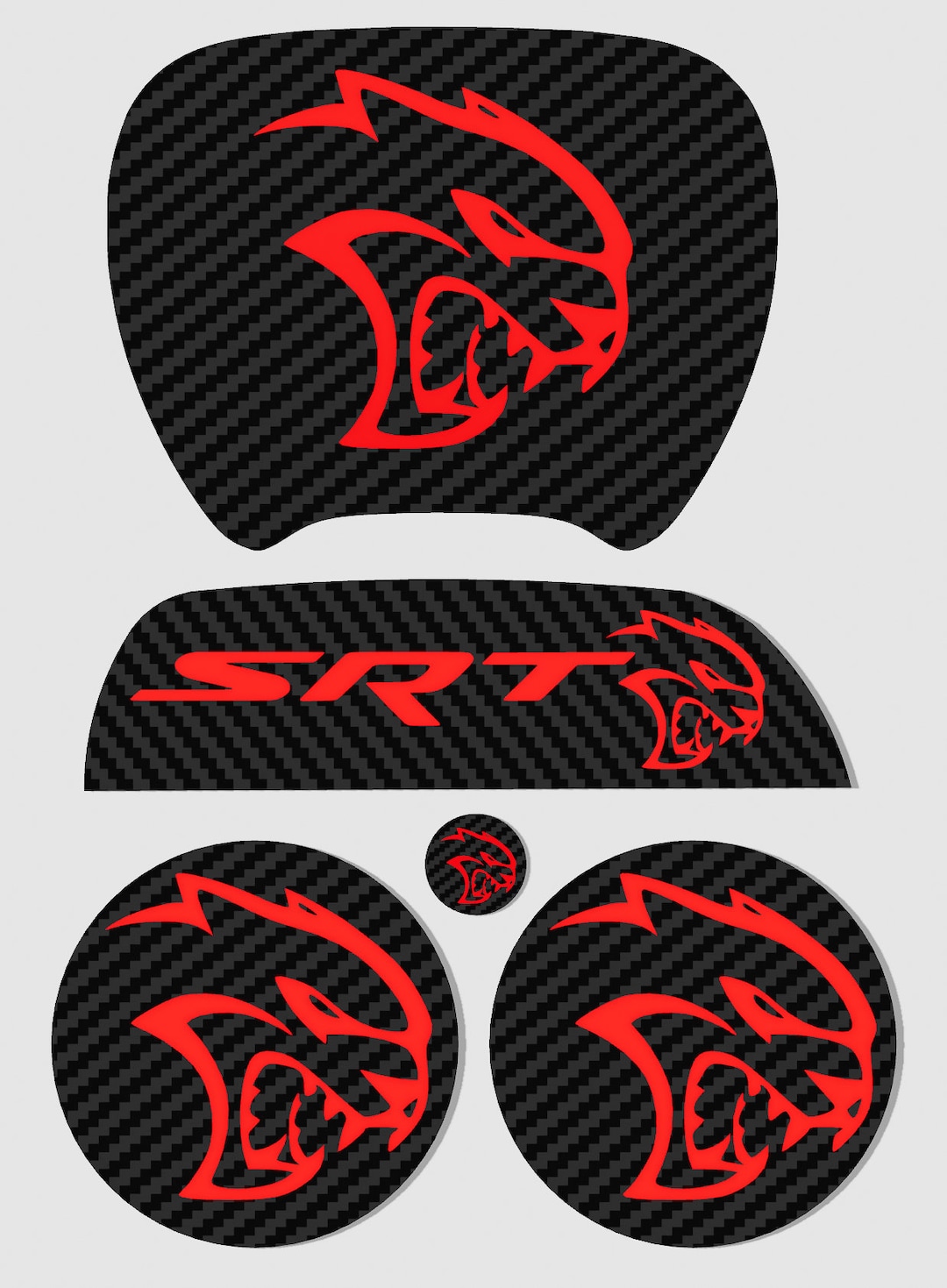 SRT Hellcat Challenger Bundle (carbon Fiber Black) - Etsy
