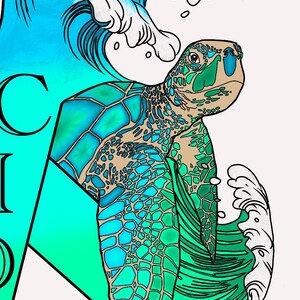 CIDP Awareness Ribbon, Ribbon Sticker, CIDP Turtle, Chronic Illness ...