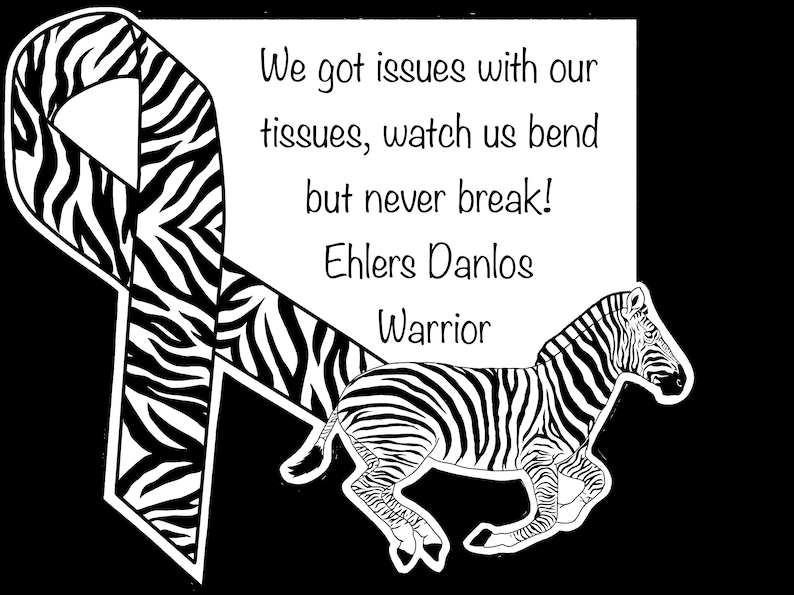 Ehlers Danlos Syndrome Awareness Sticker, Issues With Tissues, EDS ...