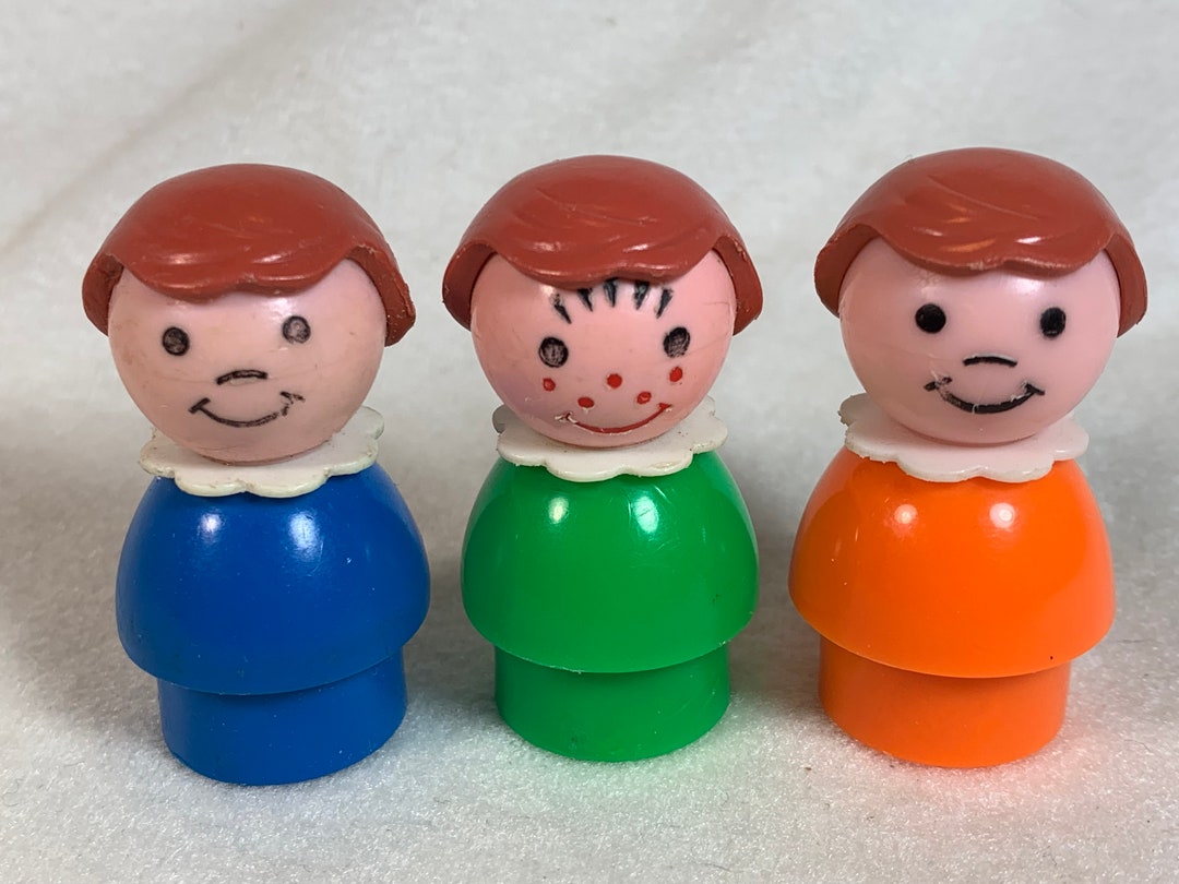 Vintage Fisher Price Little People Girl Brunette Freckles Lot of 3 ...