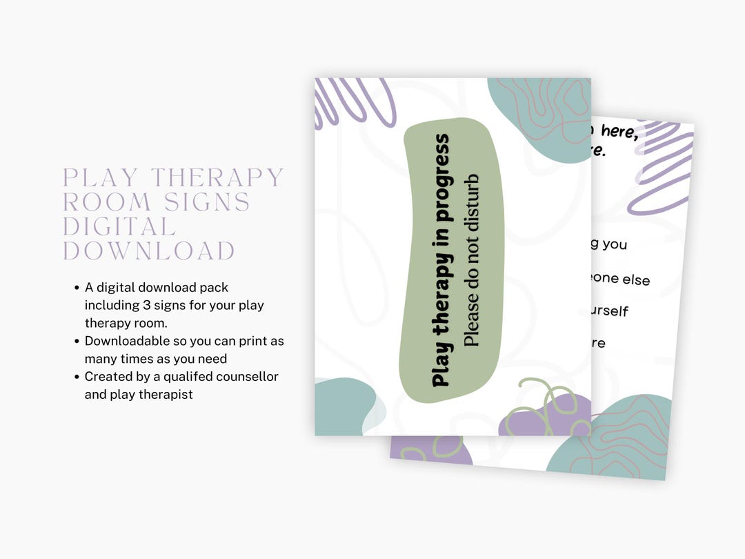 Play Therapy Room Signs Digital Download - Etsy