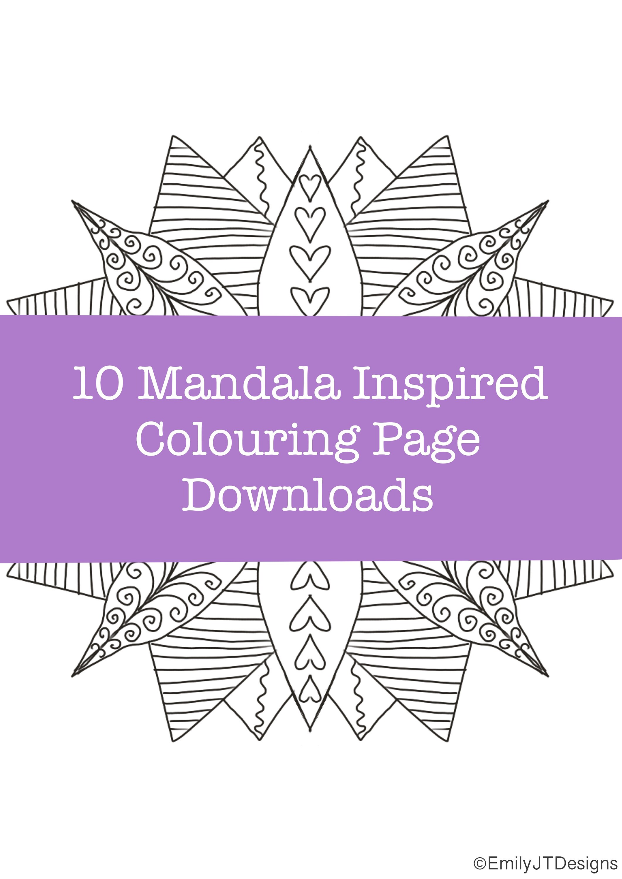 10 Mandala Inspired Mindful Colouring Pages PDF Download. - Etsy