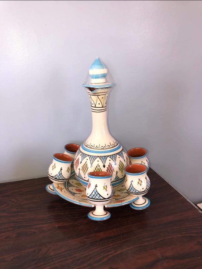 Moroccan Clay Water Bottle, Bottle of Water Handicrafted,moroccan Water ...