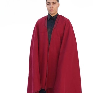 Selham Wool Morocco, Cape, Wrap, Handmade Moroccan Selham, Unisexe ...