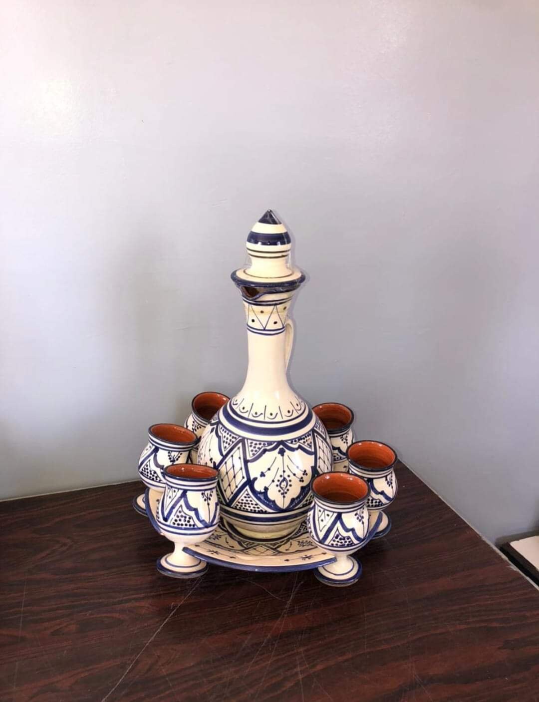 Moroccan Clay Water Bottle, Bottle of Water Handicrafted,moroccan Water ...