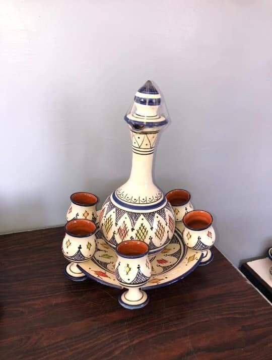 Moroccan Clay Water Bottle, Bottle of Water Handicrafted,moroccan Water ...