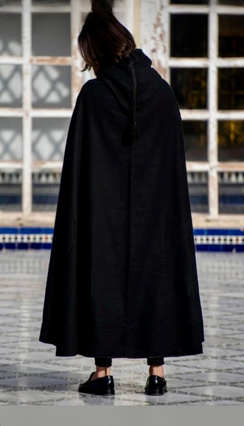 Selham Wool Morocco, Cape, Wrap, Handmade Moroccan Selham, Unisexe ...