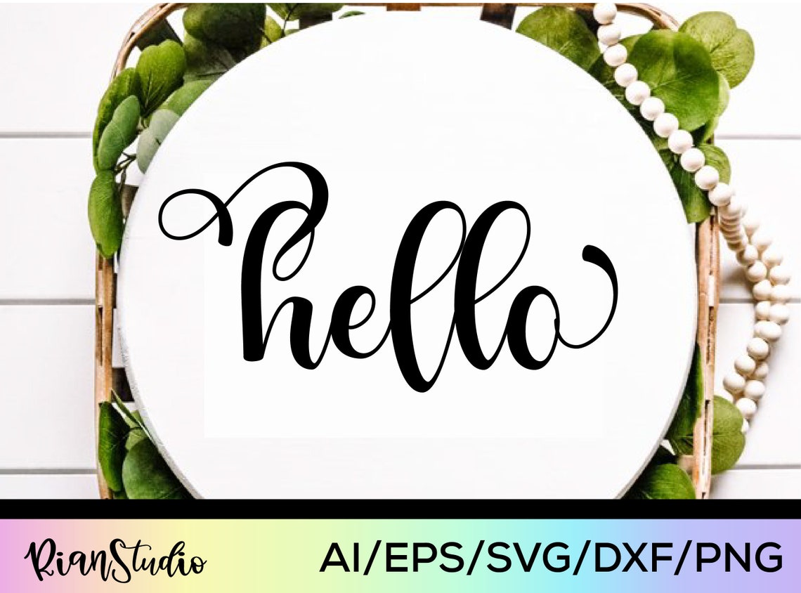 Hello Svg Hello Svg Bundle Hello Svg Hand Lettered Hello - Etsy