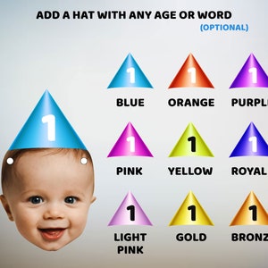 Custom Photo Face Bunting Banner Cutout Personalised Birthday Party ...