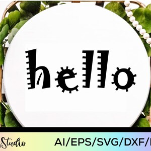 Hello Svg | Hello Svg Bundle | Hello Svg Hand Lettered | Hello Flourish ...