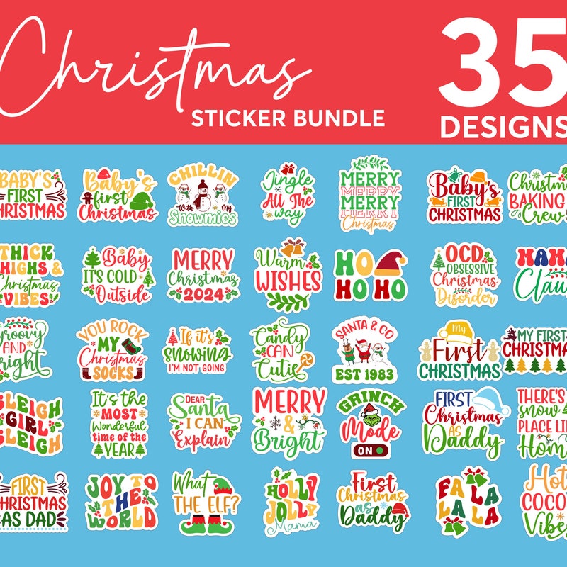 Christmas Stickers - Etsy