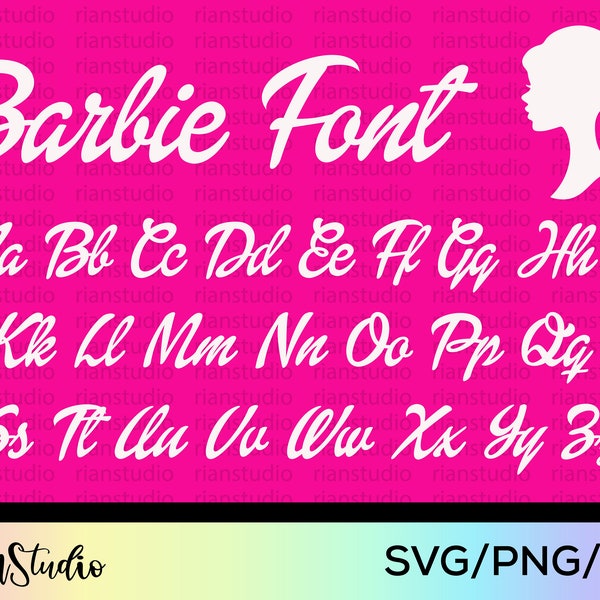 Barbie Font Vector - Etsy