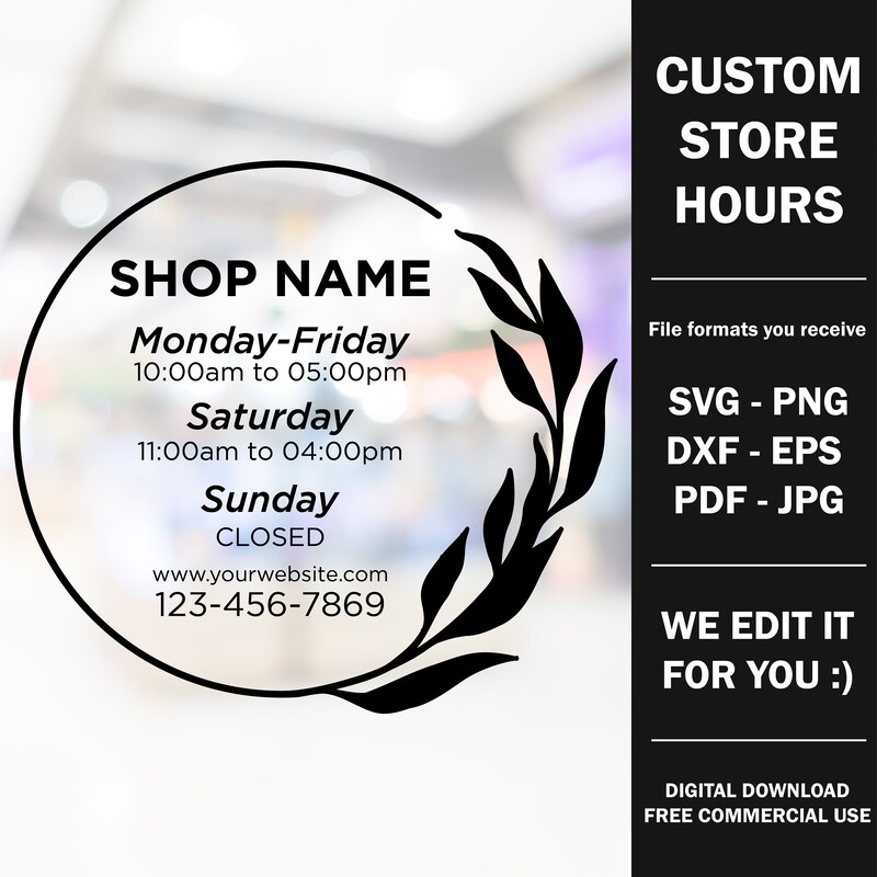 Svg File Store Hours - Etsy
